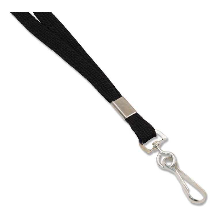 Advantus Deluxe Lanyard, Metal J-Hook Fastener, Black at OSI