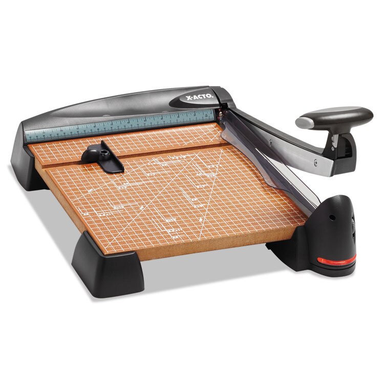X-ACTO® 12-Sheet Laser Guillotine Trimmer, Wood Base, 12" x 12" at OSI