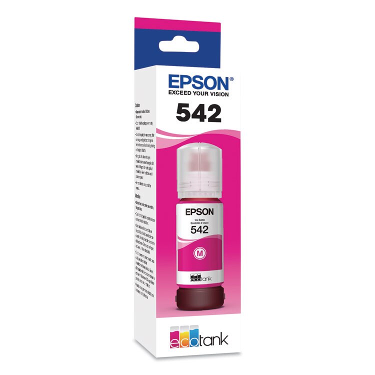 Epson® T542320S (T542) EcoTank Ultra High-Capacity Ink Bottles, Magenta ...