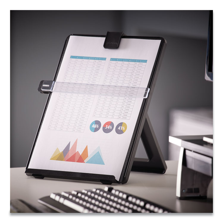 Fellowes® Non-Magnetic Letter-Size Desktop Copyholder, Plastic, 125 ...