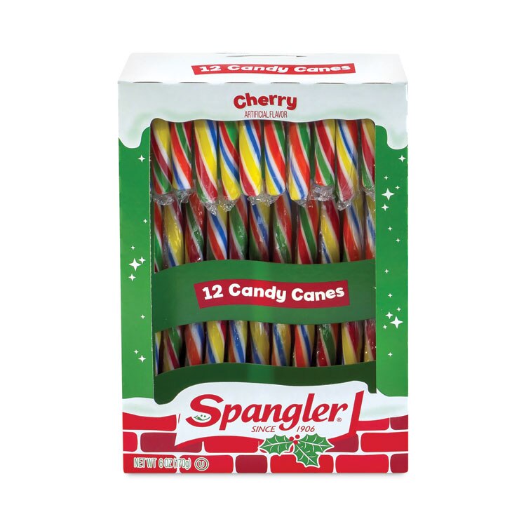 Spangler® Cherry Candy Canes, 6 oz Box, 12 Candy Canes/Box, 3 Boxes ...