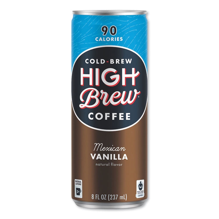 HIGH Brew® Coffee Cold Brew Coffee + Protein, Mexican Vanilla, 8 oz Can ...