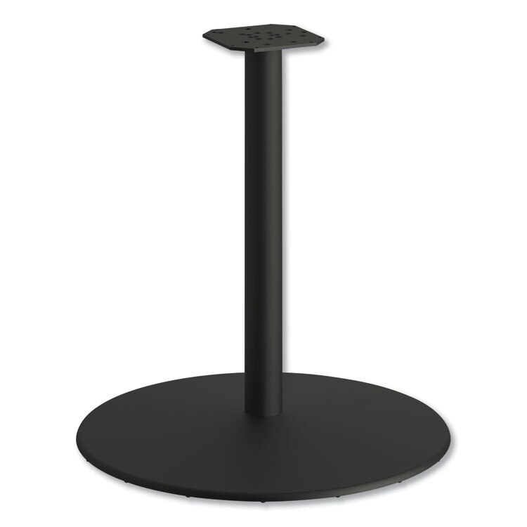 HON® Between Round Disc Base for 30" Table Tops, 29" High, Black Mica ...