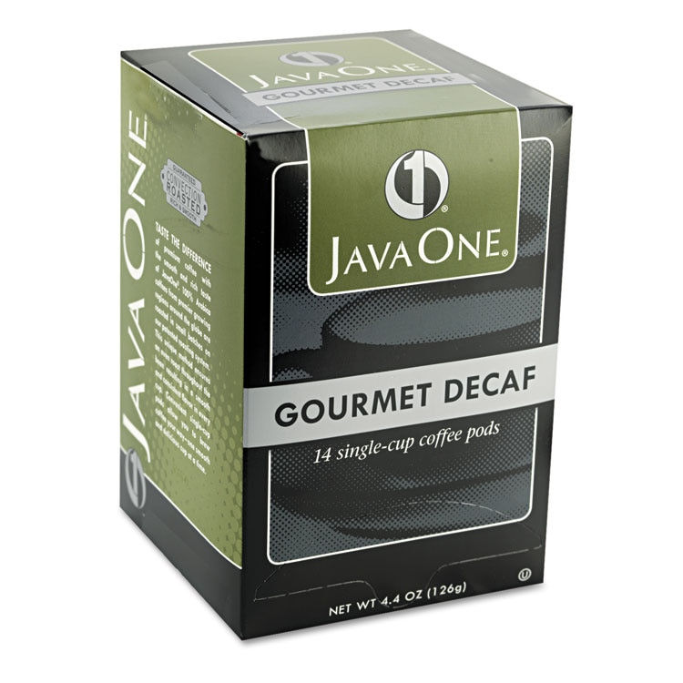 Java One® Coffee Pods, Colombian Decaf, Single Cup, Pods, 14/Box at OSI