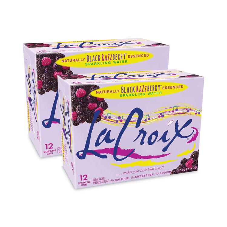 LaCroix® Sparkling Water, Black Razzberry, 12 oz Can, 12 Cans/Pack, 2 ...