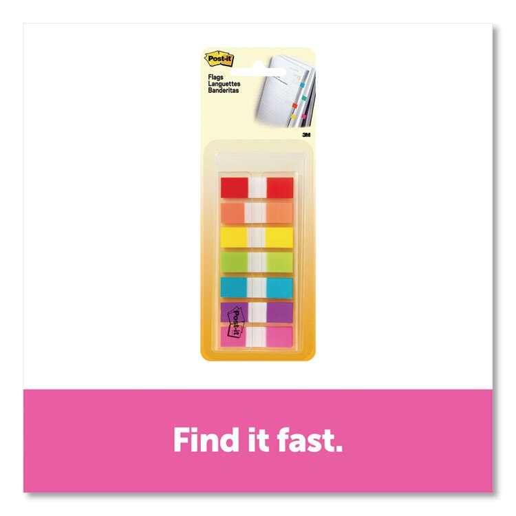 Post-it® Flags Small Flags, Seven Assorted Colors, 190 Flags at OSI