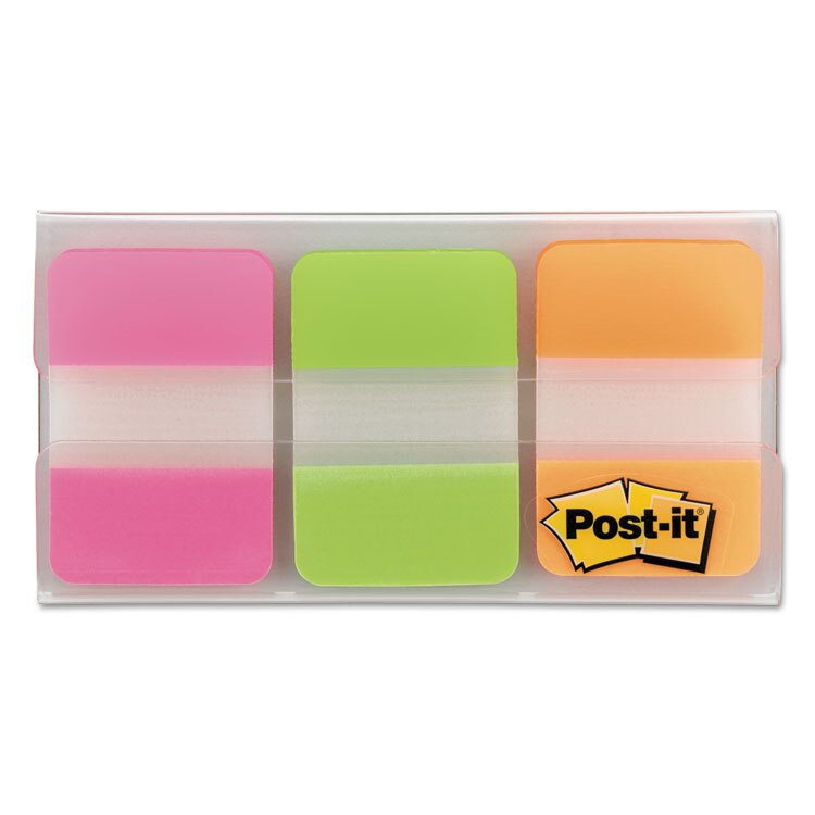 Post-it® Tabs 1" Tabs, 1/5-Cut Tabs, Assorted Brights, 1" Wide, 66/Pack ...