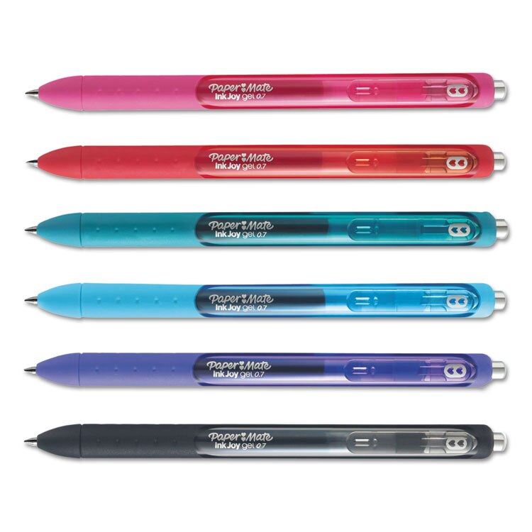 Paper Mate® InkJoy Retractable Gel Pen, Medium 0.7mm, Assorted Ink ...