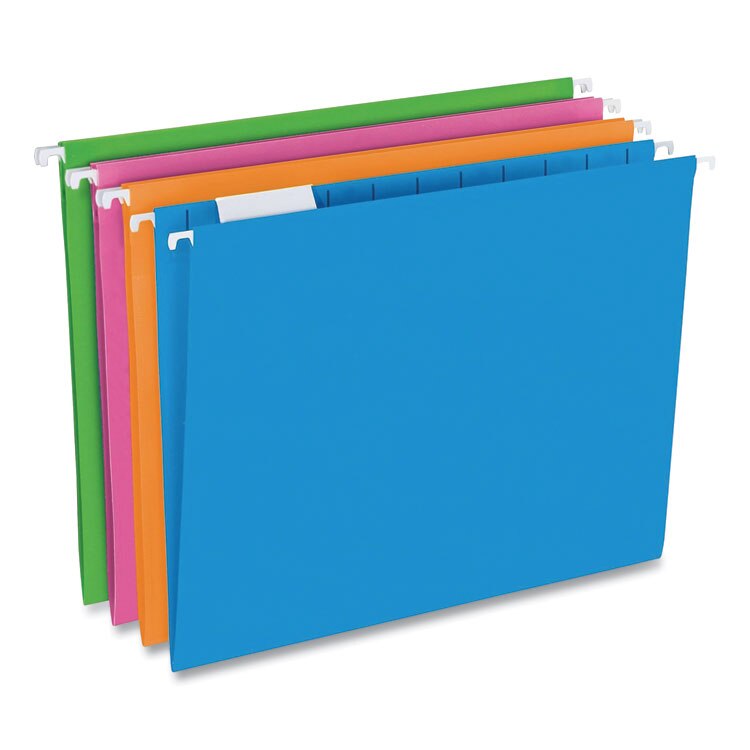 Pendaflex® Glow Twisted 3-Tab File Folder, 1/3-Cut Tabs, Letter Size ...
