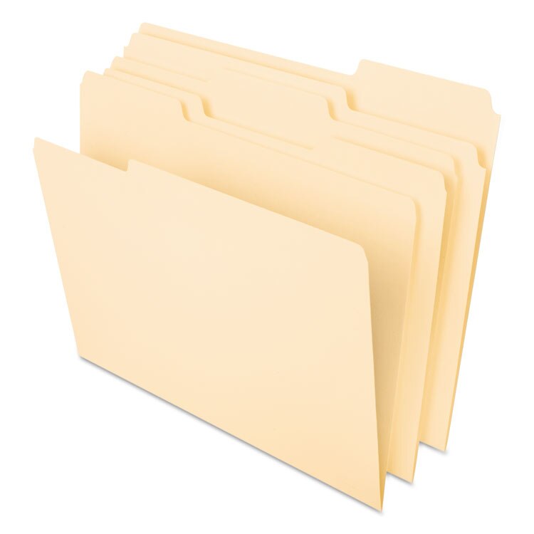 Pendaflex® Interior File Folders, 1/3-Cut Tabs, Letter Size, Manila ...