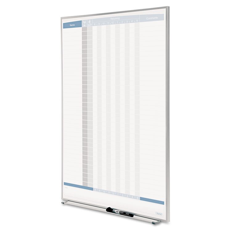 Quartet® Vertical Matrix Employee Tracking Board, 34 x 23, Aluminum ...
