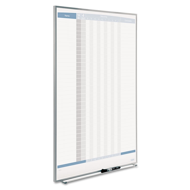 Quartet® Vertical Matrix Employee Tracking Board, 34 x 23, Aluminum ...