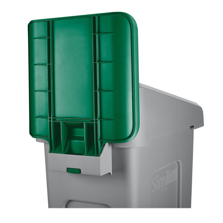 Rubbermaid® Commercial Slim Jim Recycling Station Billboard, Green at OSI