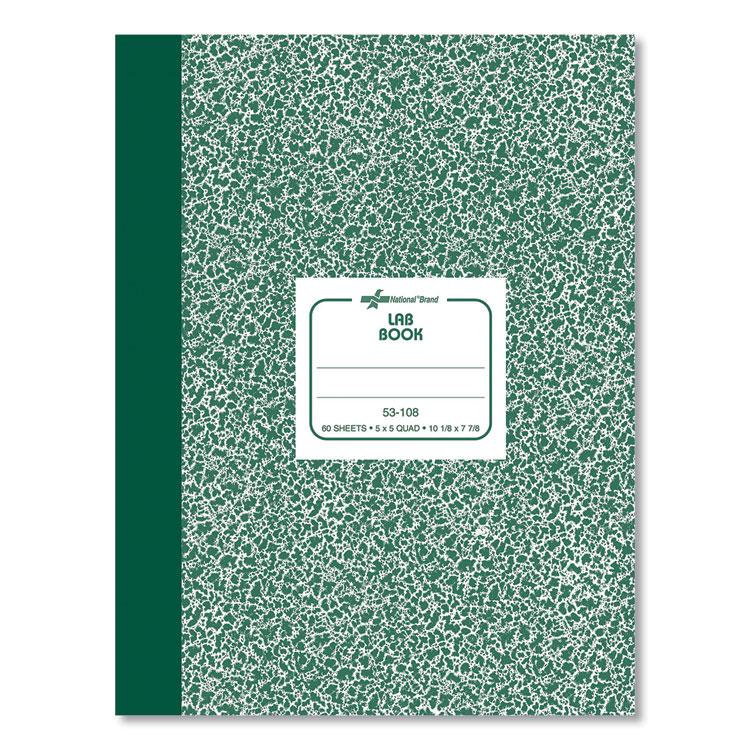 National® Composition Lab Notebook, Quadrille Rule, Green Cover, 10.13 ...