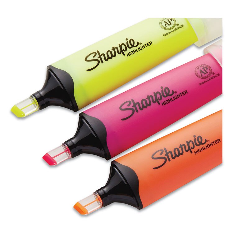 Sharpie® Clearview Tank-Style Highlighter, Assorted Ink Colors, Chisel ...
