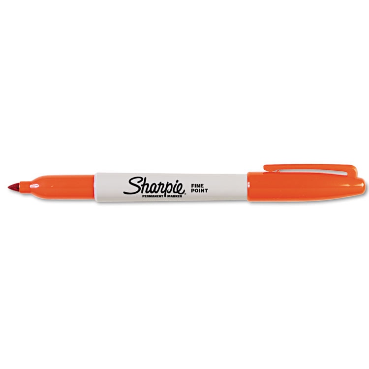 Sharpie® Fine Tip Permanent Marker, Orange, Dozen at OSI