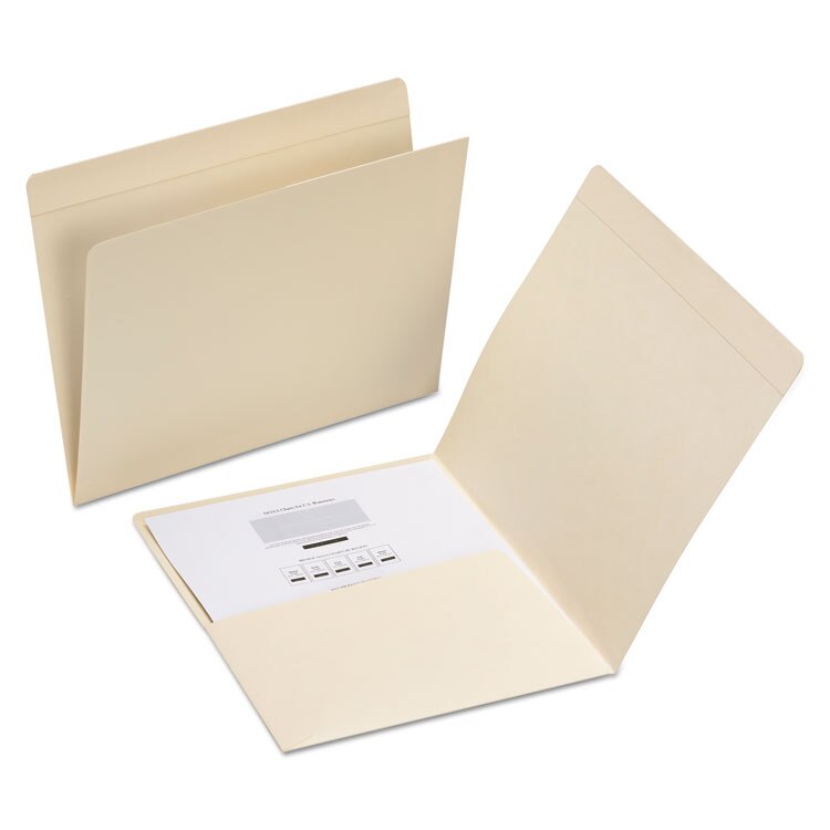 Smead® Top Tab File Folders with Inside Pocket, Straight Tab, Letter ...