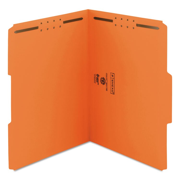 Smead® Top Tab Colored 2-Fastener Folders, 1/3-Cut Tabs, Letter Size ...