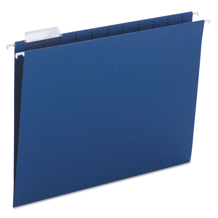 Smead® Colored Hanging File Folders, Letter Size, 1/5-Cut Tab, Navy, 25 ...