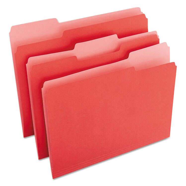 Universal® Deluxe Colored Top Tab File Folders, 1/3-Cut Tabs, Letter ...