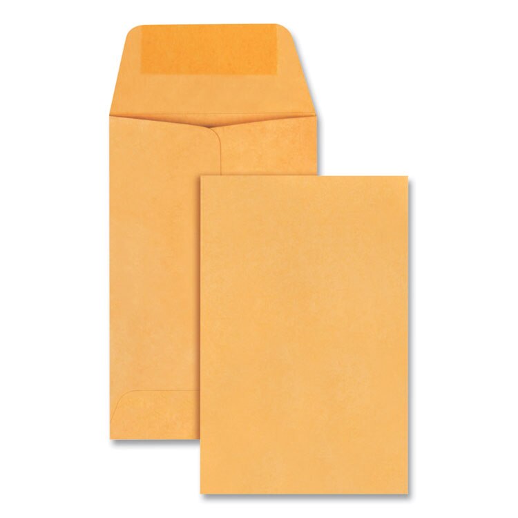 Universal® Kraft Coin Envelope, #1, Round Flap, Gummed Closure, 2.25 x ...